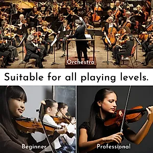 Viotti Carbon Fiber Violin Bow, Hand Crafted by Professional Violin & Bow Makers, Strong, Stiff & Well Balanced, Made with Mongolian Horse Hair, For Violinists & Fiddlers of All Skill Levels