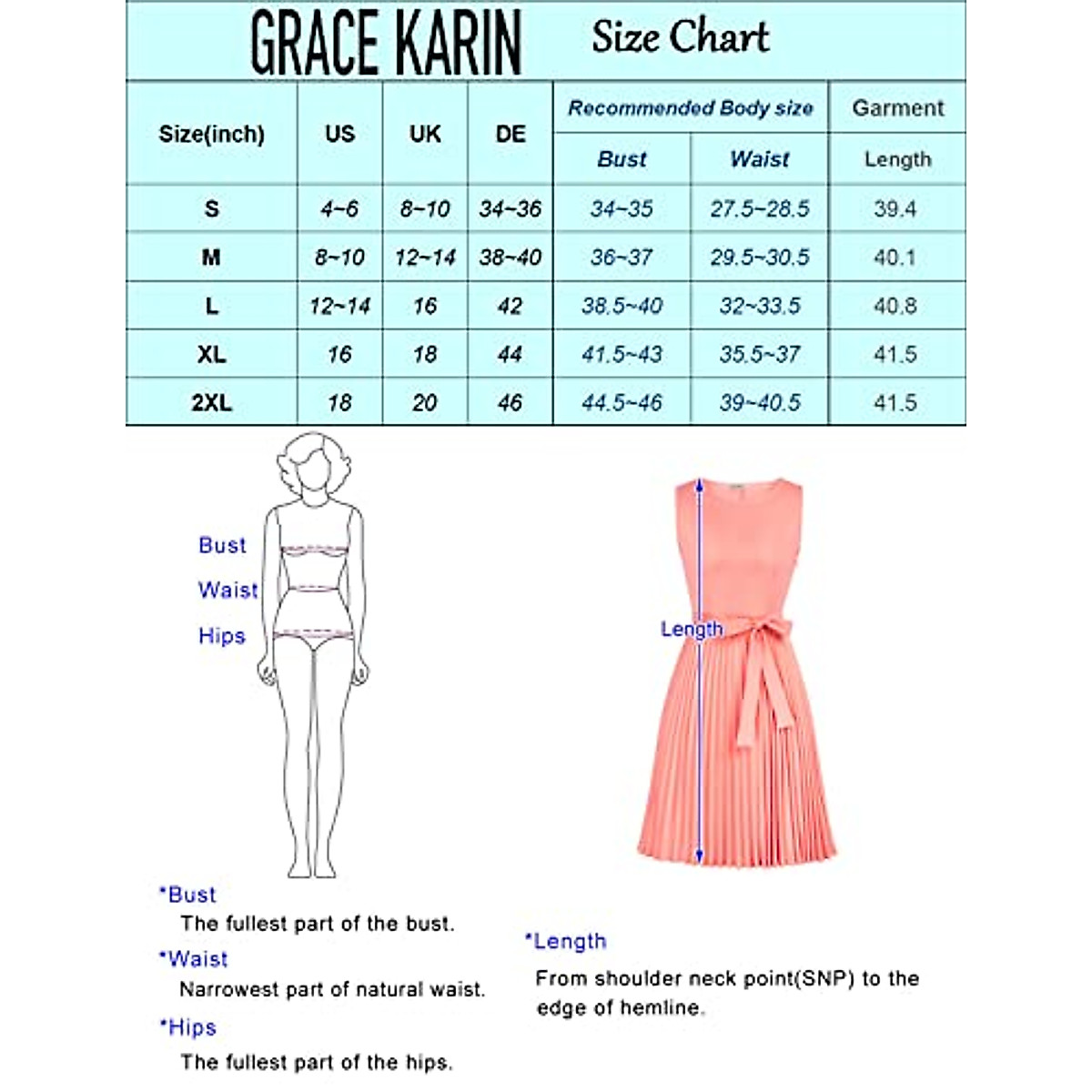 GRACE KARIN Formal Dresses for Wedding Guest Pleated A-line Cocktail Dresses Wine Red XL