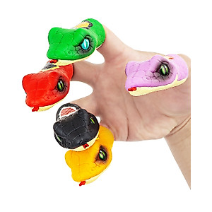 AQKILO® Snake Finger Puppet Set, Animals Puppet Show Theater Props, Novelty Toys Weird Stuff Gifts, 5Pcs