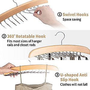 Corodo Tank Top Hanger, 24 Foldable Metal Hooks Clothes Organizer, Closet Organizers and Storage, Non-Slip Bra Hanger Space Saving(2 Pack)