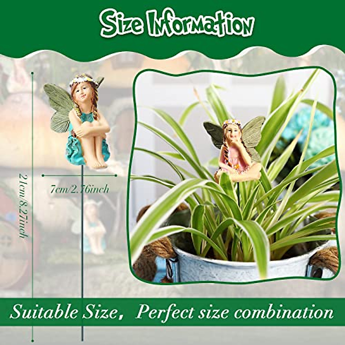 Yulejo 18 Pieces Garden Miniatures Fairies Mini Garden Figurine Fairies Decor Outdoor Resin Miniature Garden Accessories House Tree Mini Fairies Figure Fairy Garden Accessories for Home Decoration