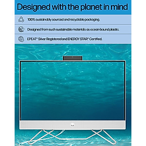 HP All-in-One PC, 23.8" FHD Micro-Edge Touchscreen Display, AMD Ryzen 5 Processor, AMD Radeon Graphics, 12 GB RAM, 512 GB SSD, Windows 11 Home OS, Wi-Fi (24-cb1142, 2022) (Renewed)