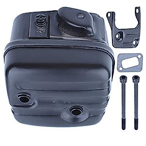 Adefol Exhuast Muffler kit for Husqvarna 340 345 346XP 351 353 Chainsaw Replaces for Jonsered 2150 2153 544028301 with Gasket Bracket Screw Garden Power Tools