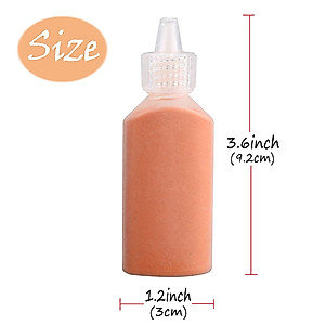 12 PCS Art Sand,1.25oz Bottles DIY Arts and Crafts Kit,Scenic Sand for Kids' Arts & Crafts,Terrarium Sand Play DIY Drawing Sandbox Wedding Sand for Decorations and Crafty Collection Sand Bottles