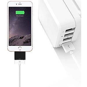 Lightning to 30-pin Adapter，Apple MFi Certified iPhone 8-Pin Male to 30-Pin Female Adapter Charging Sync Converter Connector Compatible iPhone 13/13P/12/11/X/8/7/6P/5S/5/iPad/iPod (No Audio)