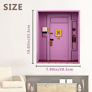 Qivine Friends Key Holder,Door Frame for Wall TV Show Merchandise Keychain Holder Door Hanger with 6 Metal Hooks for Wall Entryway,Bathroom,Living Room (Purple)