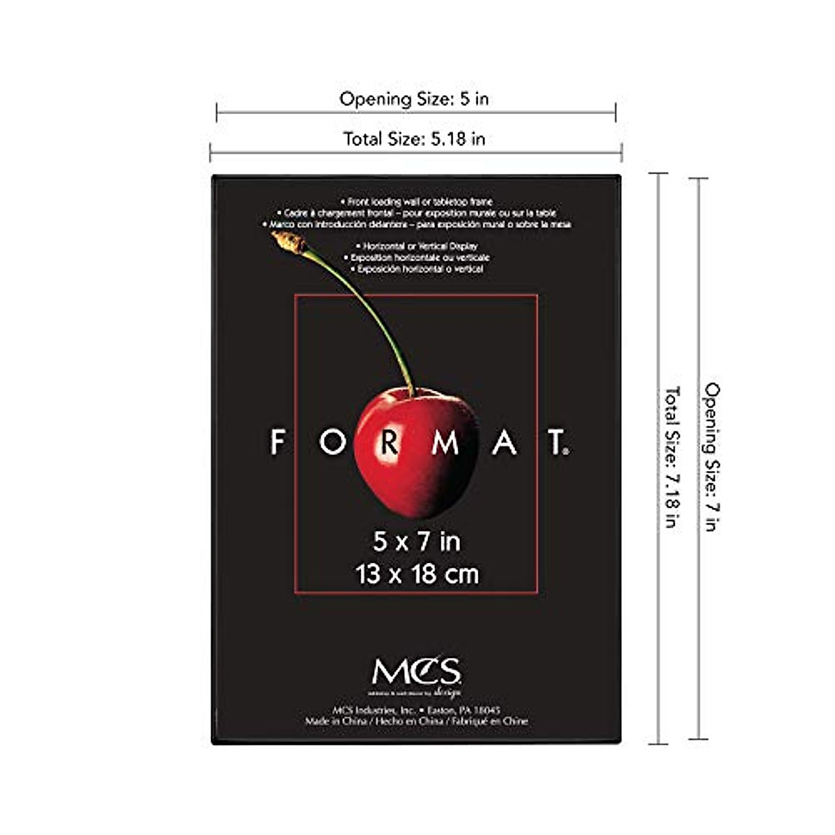 MCS Format Picture Frames, Gallery Wall Frames, Black, 5 x 7, 12-Pack