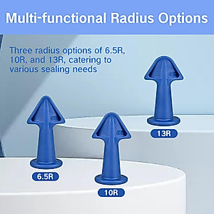 YAFIYGI Caulk Tip Tool Caulking Tips Set with Nozzle Adapter Silicone Caulk Applicator Tools Reusable Nozzles for Finishing Grout and Sealant Caulk Gun Accessories for Easy Application 6.5R 10R 13R
