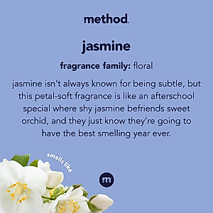 Method Gel Hand Wash, Jasmine, Biodegradable Formula, 11.5 fl oz (Pack of 6)