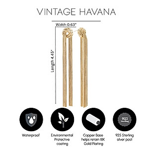 Gold Tassel Earrings For Women By Vintage Havana Drop/Dangle Earrings