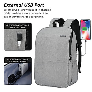 MAXTOP Deep Storage Laptop Backpack with USB Charging Port[Water Resistant] College Computer Bookbag Fits 16 Inch Laptop