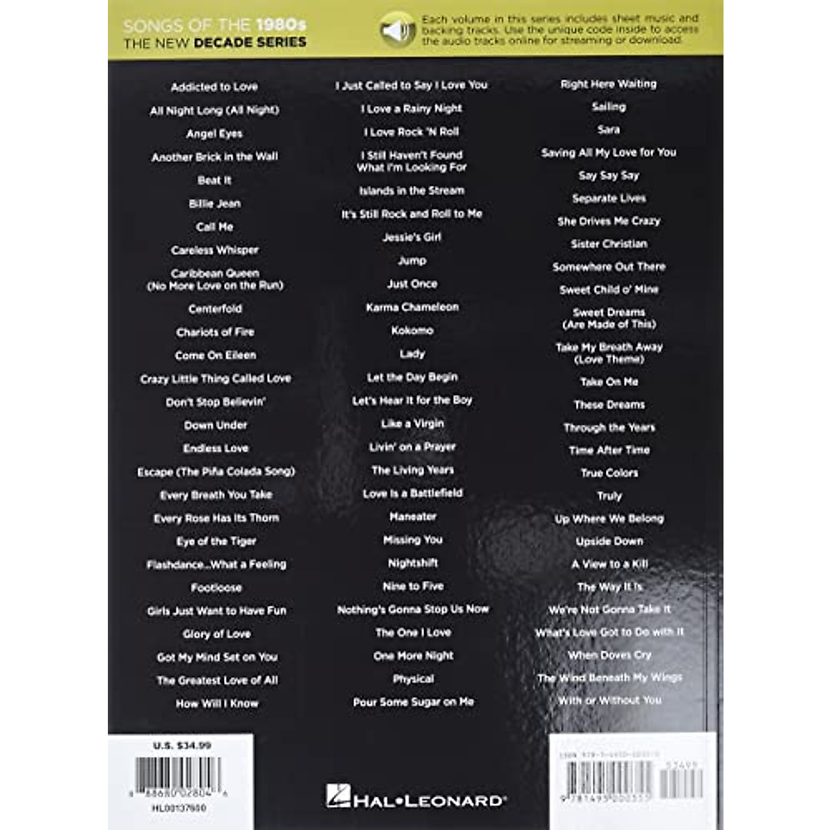 Songs of the 1980s: The New Decade Series with Online Play-Along Backing Tracks