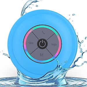 Speakers Bluetooth Wireless – Colorful Shower Speaker – Advanced Waterproof Bluetooth Speaker with Suction Cup Installation - Wireless Speakers with Bluetooth and Rechargeable Battery bathroom speaker