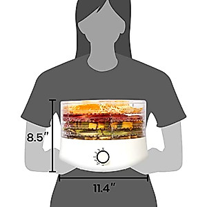 Last Gen™ Food Dehydrator - Easy Setup, Adjustable Timer With 280W, 5-Trays | Keep Warm Function | Dryer For Herb, Meat, Jerky And Fruits