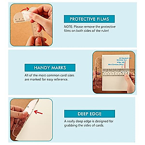 6 Inches Acrylic Clear T-Square Ruler, 3 Pack, T Square Ruler, Transparent, T Ruler, for Crafting Drafting and General Layout Work Art Framing & Drafting Scrapbooking Crafting