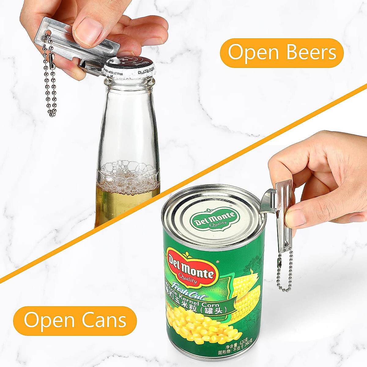 Bulk 100 Pieces P38 Can Openers Military Stainless Steel Survival Can Opener Camping Can Opener Army Emergency Can Opener Portable Keychain Manual Can Opener for Travel Camping Christmas Gift