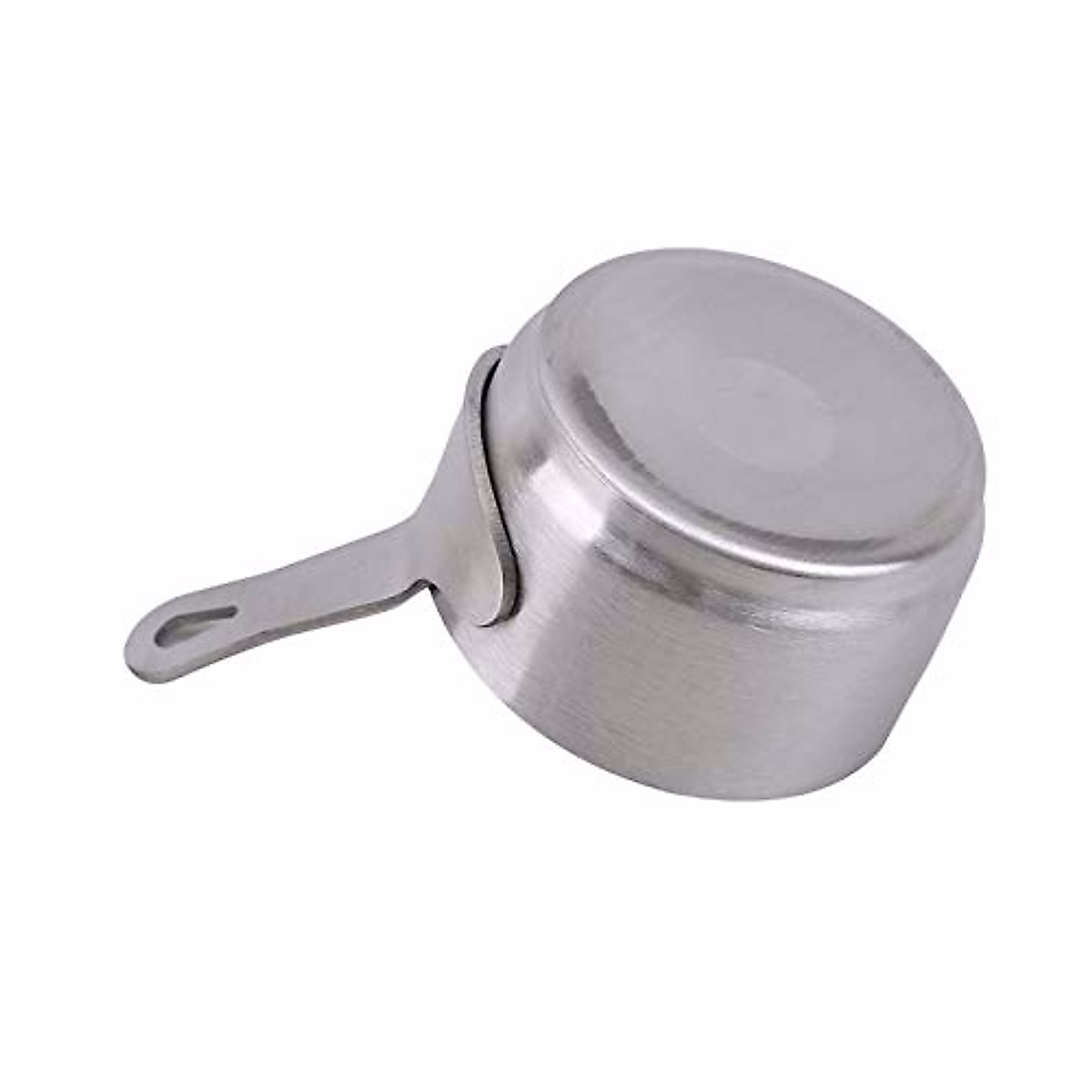 Journey Studio Sauce Pot Seasoning Soy Sauce Dishes Stackable Ramekins Pot with Grip Handle,Sliver 50ML,2.17 inch