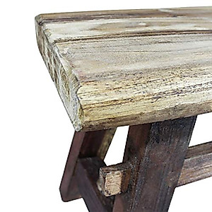 Festnight Rustic Bench Reclaimed Wood Seat Dining Table Bench Home Handmade Entryway Living Room Kitchen Furniture 39.4 x 11 x 16.9 Inches (W x D x H)