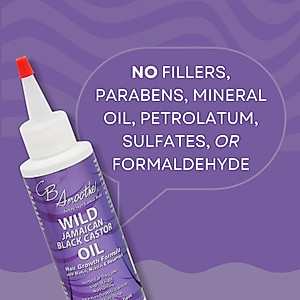 CB SMOOTHE Wild Jamaican Black Castor Oil (4 Oz, 2 PACK) – Hair Growth Formula with Biotin, Niacin & Rosemary – Gentle For Daily Use – Light Weight - Non Greasy – Improves Scalp Circulation