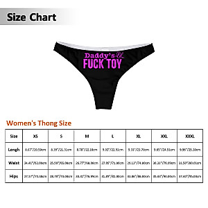 BAIJIAOYUN Daddys Little Lil Fuck Toy Women's Thongs Underwear Seamless Panties X-Small, Gifts for Wife Girlfriend