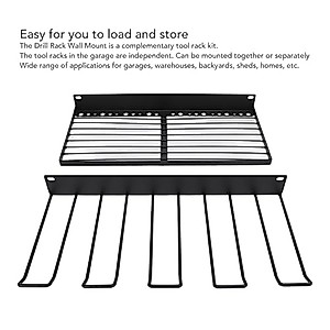 Power Tool Organizer, Power Tool Organizer Wall Mount, 2 Tiers Storage Rack, Large Heavy Duty Drill Holder, Wall Mounted Power Tool Holder for Garage, Warehouse, Workshop