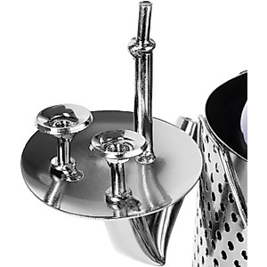 BRUBAKER Wine Bottle Holder Waiter - Metal Sculpture - Wine Rack Decor - Tabletop - with Greeting Card