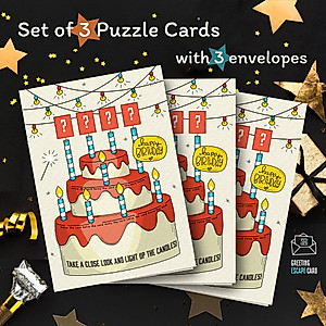 iDventure 3x set puzzle greeting Birthday cards for puzzle enthusiasts. Clever combination of Birthday card & Escape Room