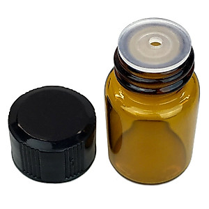 168 Packs Beauticom® 2ML Amber Glass Vial for Essential Oils, Aromatherapy, Fragrance, Serums, Spritzes, with Orifice Reducer and Dropper Top