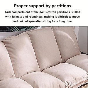 ESRADA Lazy Floor Sofa,Minimalist Sofa Couch,Foldable Lazy Couch Bed with Adjustable Backrest and Armrest,Fireside Chair,Tatami Sofa,Corner Relax Sofa Couch Dark gray-180cm/71inch