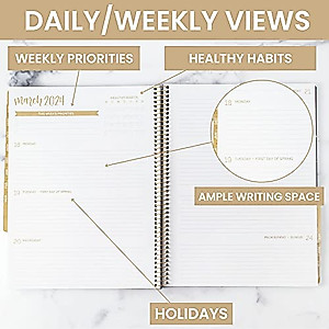 bloom daily planners 2023-2024 (8.5" x 11") Academic Year Day Planner (July 2023 - July 2024) - Weekly/Monthly Dated Agenda Organizer with Tabs - Zodiac