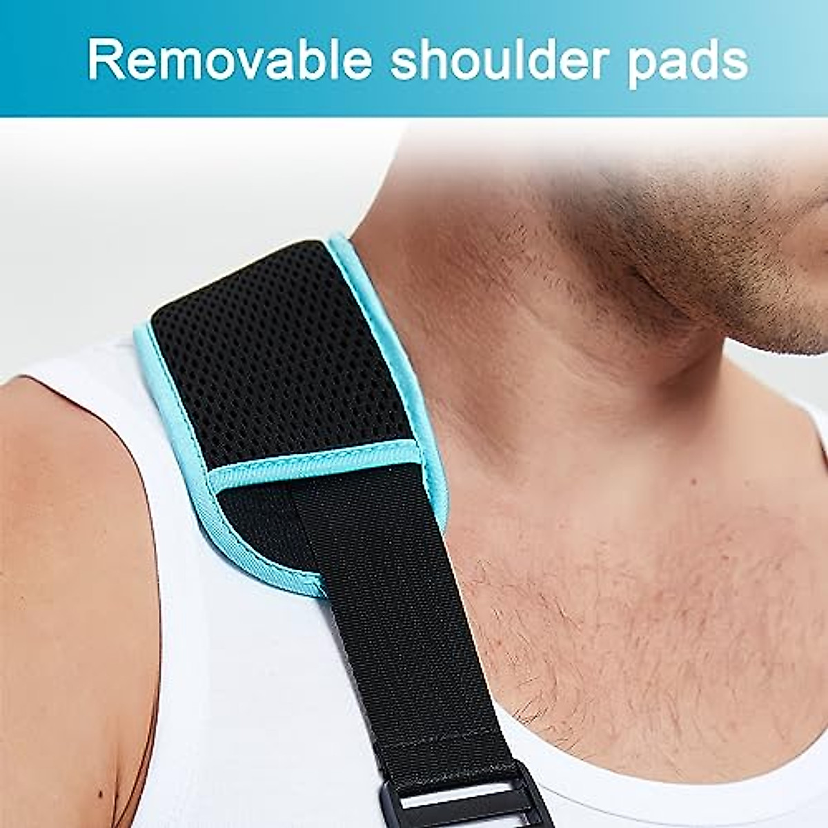 FUUXOO Arm Sling Shoulder Immobilizer,Rotator Cuff Support Brace,Comfortable Medical Sling for Shoulder Injury,Left and Right Arm,Men and Women,large pockets,for Broken,Dislocated,Fracture,Strain