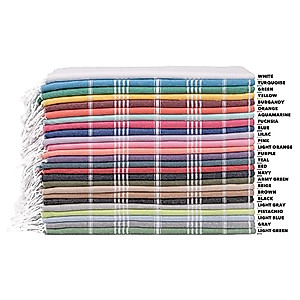 HAVLULAND Turkish Beach Towels Oversized 71x39 Turkish Bath Towel 100% Cotton Quick Dry Sand Free Beach Towel Turkish Towels Extra Large Beach Towels Travel Pool Yoga Camping Blanket (12, Multi)