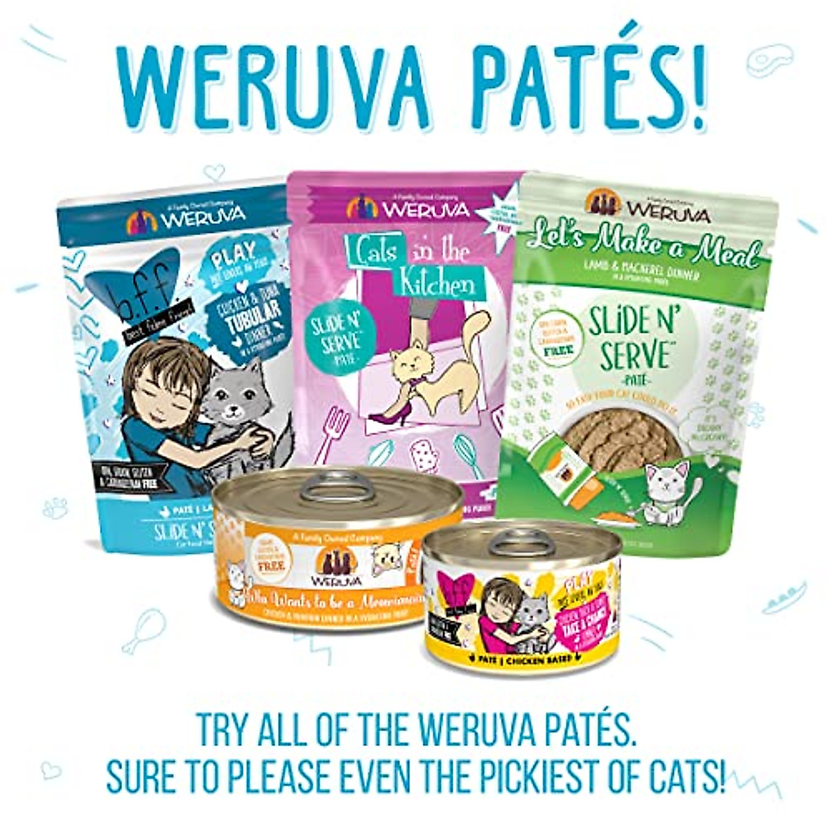 Weruva Classic Cat Paté, Press Your Lunch! with Chicken, 3oz Can (Pack of 12)