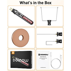 DOINOW 6 in 1 Cordless Hot Wire Foam Cutter Kit, Upgraded Hot Knife Foam Cutter, LED Light & USB-C Charging, 1022℉ Foam Cutter Tool for Small Project, Styrofoam Carving, Crafting