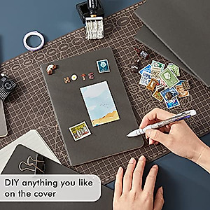 feela 16 Pack Soft Cover Journal Bulk, Lined Notebooks College Ruled for Work for Women Girl Writing, Blank Travel Journal Note Taking Notebook School Business Supplies, 8.2” x 5.5”, A5, Gray