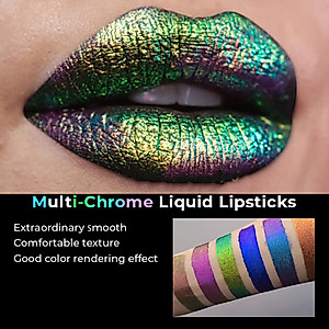 Chic-Chat Multi-Chrome Liquid Lipsticks, Multichrome Liquid Lipstick, Chic-Chat™Multi-Chrome Liquid Lipsticks, Chic-Chat™ Multi-Chrome Liquid Lipsticks Eyeshadow (Full Set-Including 01-06)