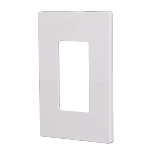 EATON PJS26W Arrow Hart Pjs26 Decorative Screw less Wall Plate, 1 Gang, 3.13 In L X .5 In W X 4.88 In H, White