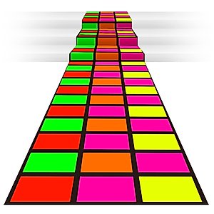 1 Pcs 118 x 39 Inch Neon Dance Floor Light up Glow in The Dark DIY Plastic Dance Floor Neon Carpet Runner for Neon Outdoor Birthday Party Supplies Wedding Favors