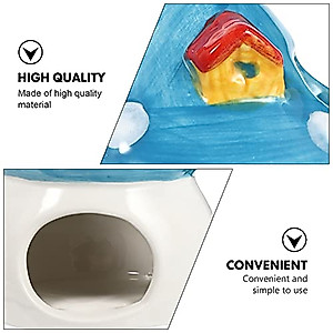 BESPORTBLE Ceramic Hamster Hideout Summer Cool Hamster Nest Mushroom Shape Pet Porcelain House for Mini Animals Guinea Pig Gerbil Ferret Syrian Hamster Chinchilla Rat Cave