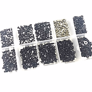 TEHAUX 500pcs Set Lap Desk Head Bolt Self Tapping Screws Metal Screws Computer Screws Head Cap Screw Cross Head Screw 6mm Machine Screws Small Black Screws Laptop Screw Group