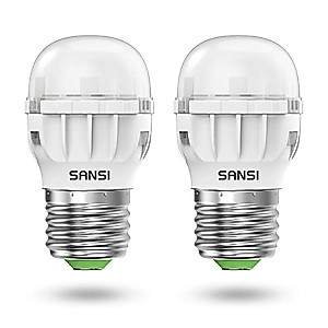 SANSI LED Refrigerator Light Bulb 45W Equivalent, 4W Appliance Bulb 450 Lumens 5000K Daylight Fridge Light Bulb, A11 Waterproof Frigidaire Replacement Light Bulbs, Non-Dimmable, Energy Saving, 2-Pack