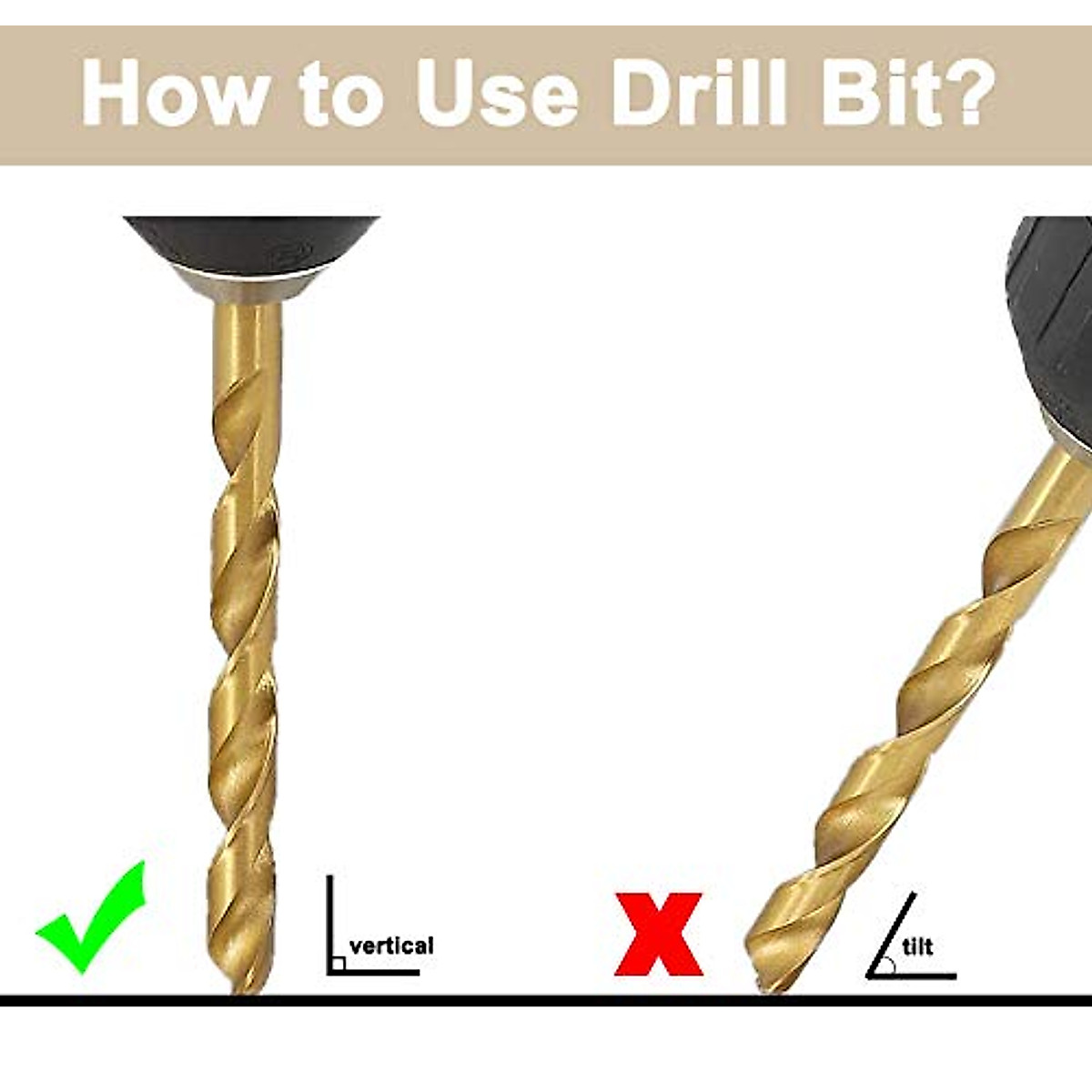 Yaegoo Titanium Twist Drill Bit Set High Speed Steel for Steel, Wood, Plastic, Metal, Copper, Aluminum Alloy with Storage Case (230 PCS)
