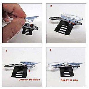 Ramtech Car Windshield Mount Bracket + 4 Suction Cups Kit for Radar Laser Detector for Escort Passport 4200 4500 4600 5000 6800 7500 7500s 8500 8500 X50 9500i 9500ix C65 S55 SC55 X70 X80, WMLK