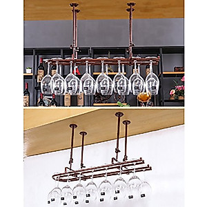 Wine Racks Metal Wine Rack, Glassware Rack, Hanging Wine Rack, Hanging Goblet Rack, Creative Wine Glass Rack (Size : L80*25CM)