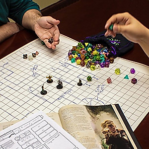 Wiz Dice - Series II Dice Set and Octagonal Dice Tray - Dice Master Bundle, Suitable for DND, Pathfinder and Tabletop RPG Adventure Games - 100+ ct Polyhedral Dice Set, 12" Wooden Dice Rolling Tray