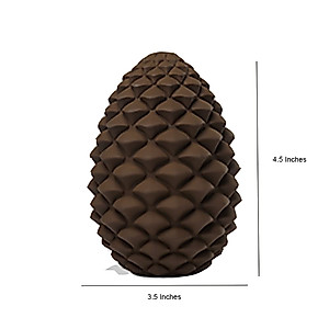 Mewajump Heavy Duty Pinecone Durable Natural Rubber Dental Teeth Cleaning Dog Feeder Chew Toy for Large and Medium Dogs- Insert Food or Treats Inside!