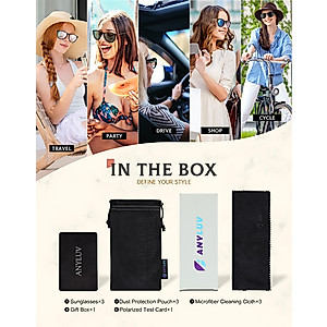 ANYLUV Womens Sunglasses Polarized Sunglasses-Womens: Trendy Sunglasses for Women 2024 UV400 Protection Round Classic Frame