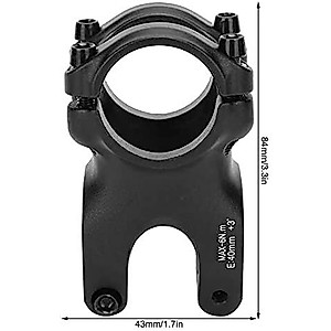 ZECHAO Bike Handlebar Stem 31.8mm,Aluminium Alloy Riser Mountain Mountain Road Bike Handlebar Drop Shipping Bike Stem Bike Parts Bike Stem (Color : Black, Size : 40mm)