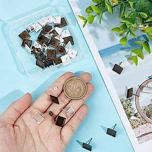 SUNNYCLUE 1 Box 80Pcs Cabochon Stud Earring Blanks Stud Earring Findings Bezel Earrings Studs Blank 40Pcs Earring Base Tray Bezels Settings 40Pcs Ear Nuts Earring Backs for Jewelry Making DIY Kit