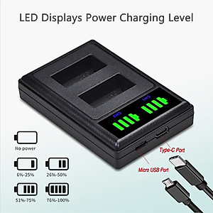 Pickle Power EN-EL20 EN-EL20a Battery and Charger Compatible with Nikon Coolpix P1000, P950, DL24-500, Coolpix A, 1 AW1, 1 J1, 1 J2, 1 J3, 1 S1, 1 V3 Digital Camera